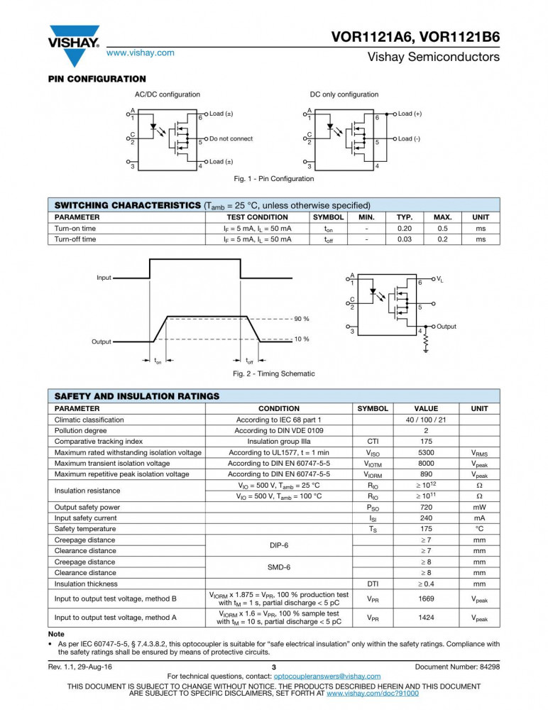 VOR1121B6 datasheet page 3