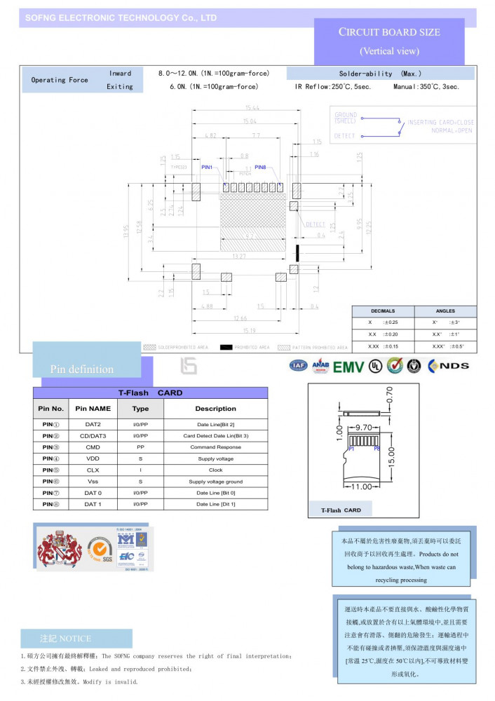 SOFNG TF-009 technical document page 2