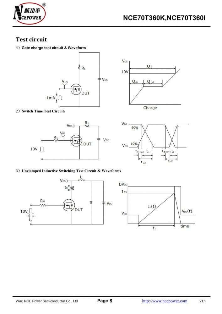NCE70T360K datasheet page 5