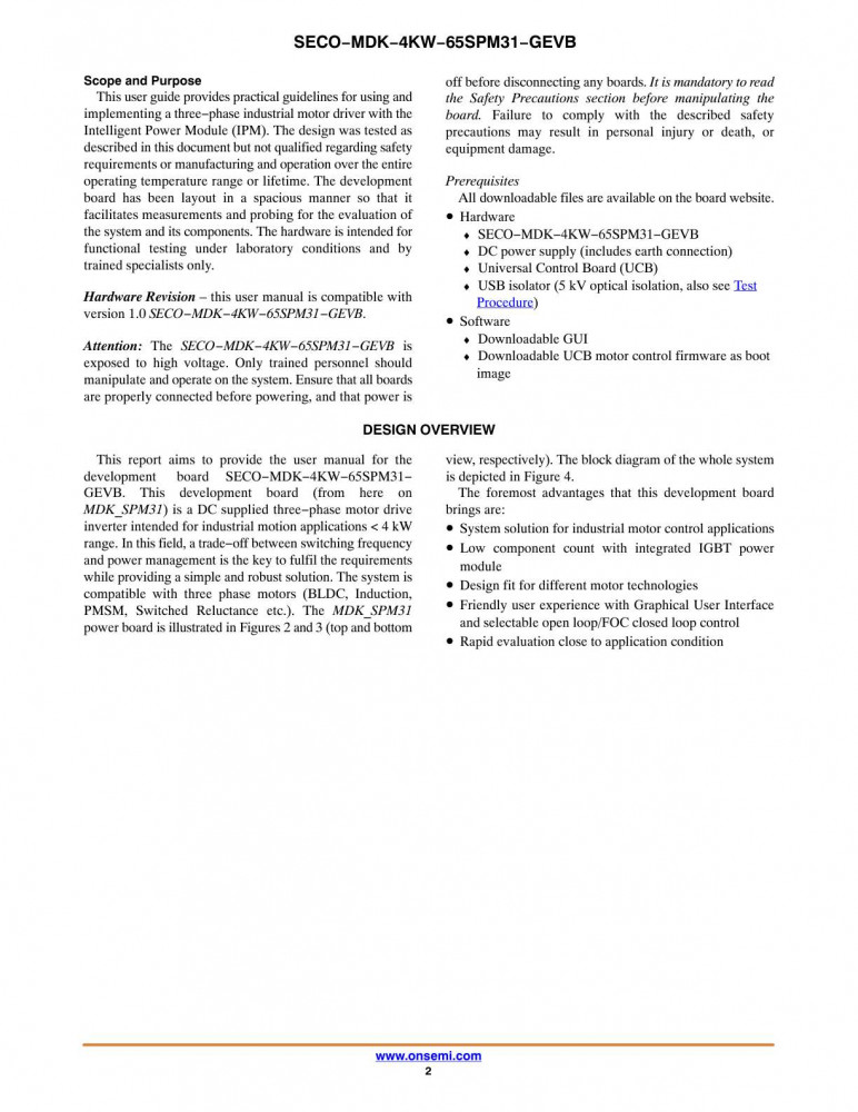 SECO-MDK-4KW-65SPM31-GEVB technical document page 2