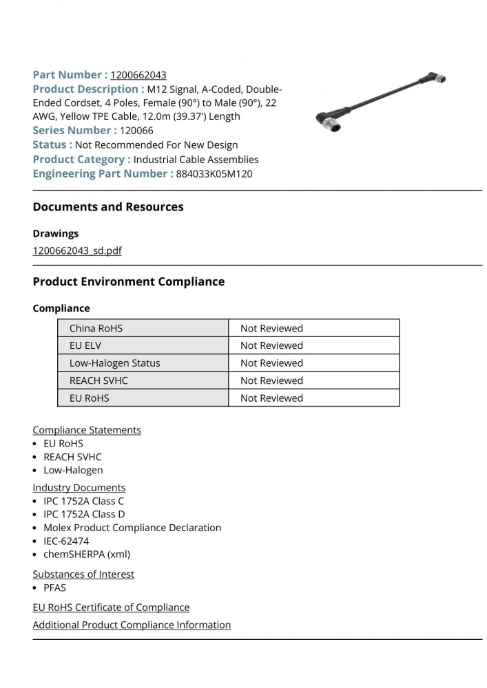 Product drawing preview, page 1