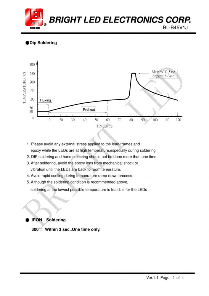 BL-B45V1J datasheet page 4