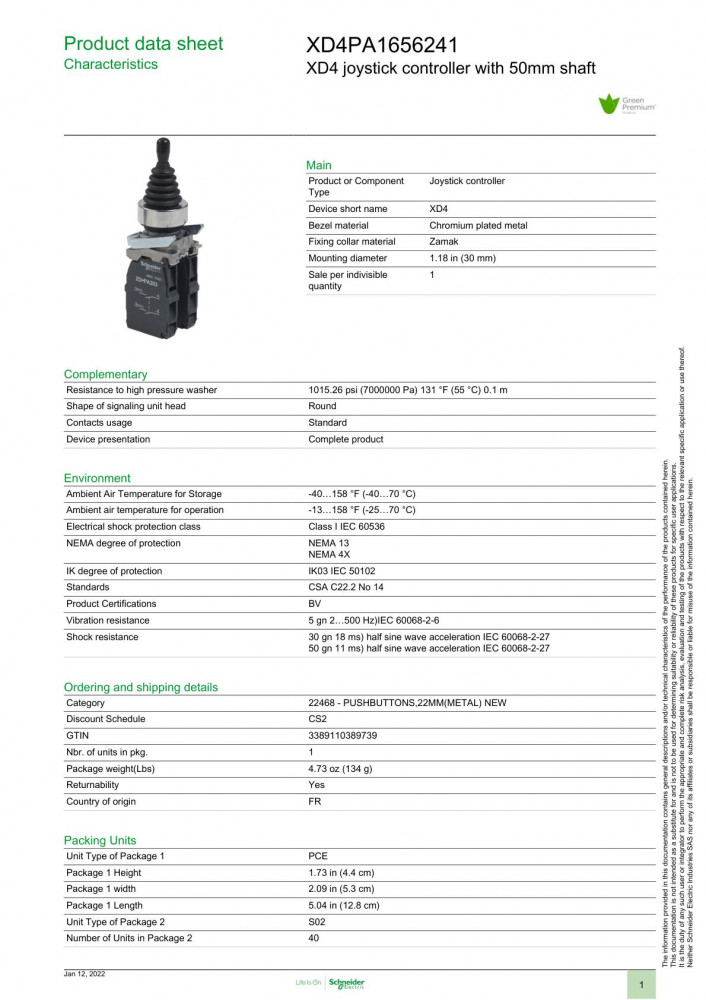 XD4PA1656241 technical document page 1