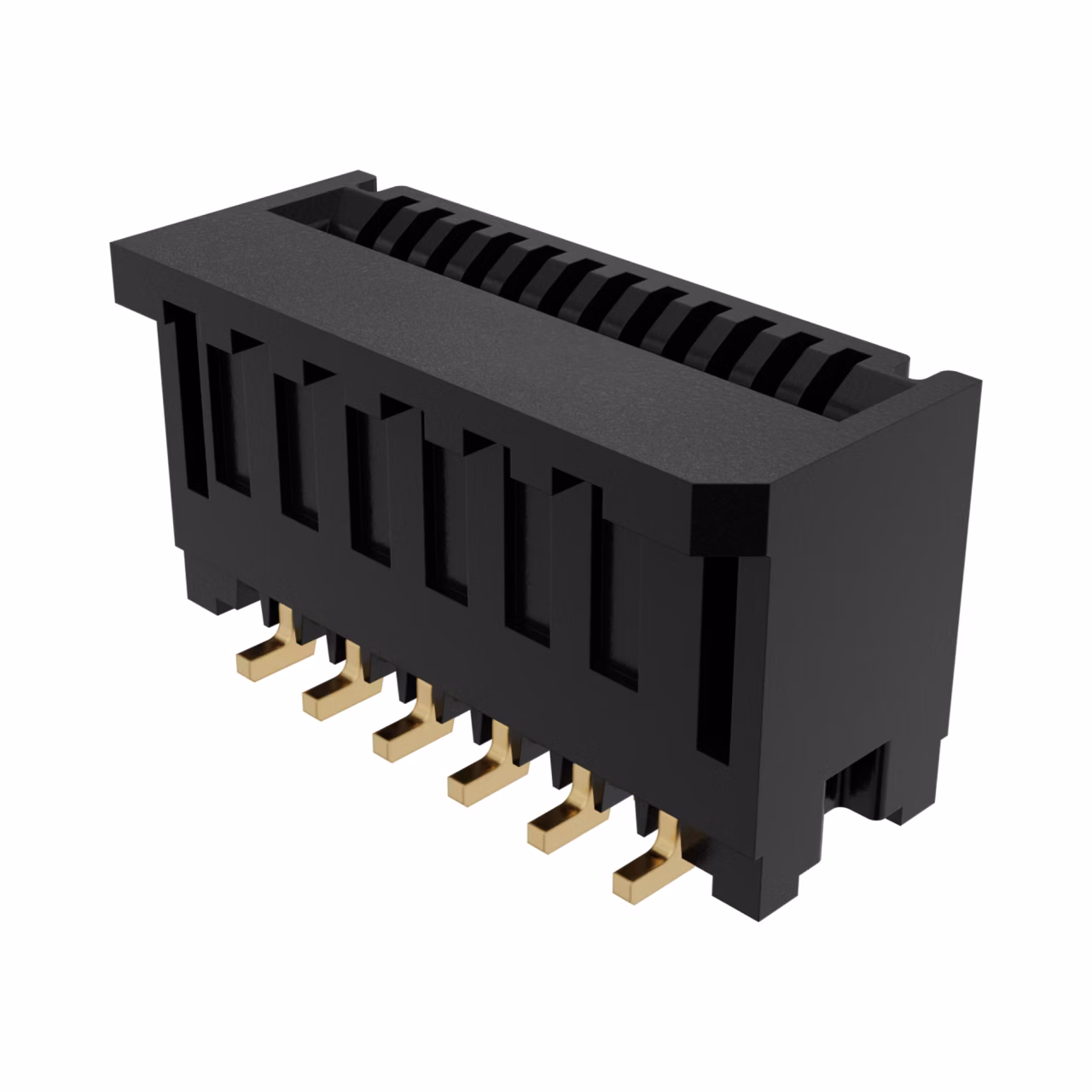 Easy-On FFC/FPC Connector, 0.50mm Pitch, Surface Mount, Vertical, Non-ZIF, Standard Footprint, Gold Plating, Black, 12 Circuits for sale