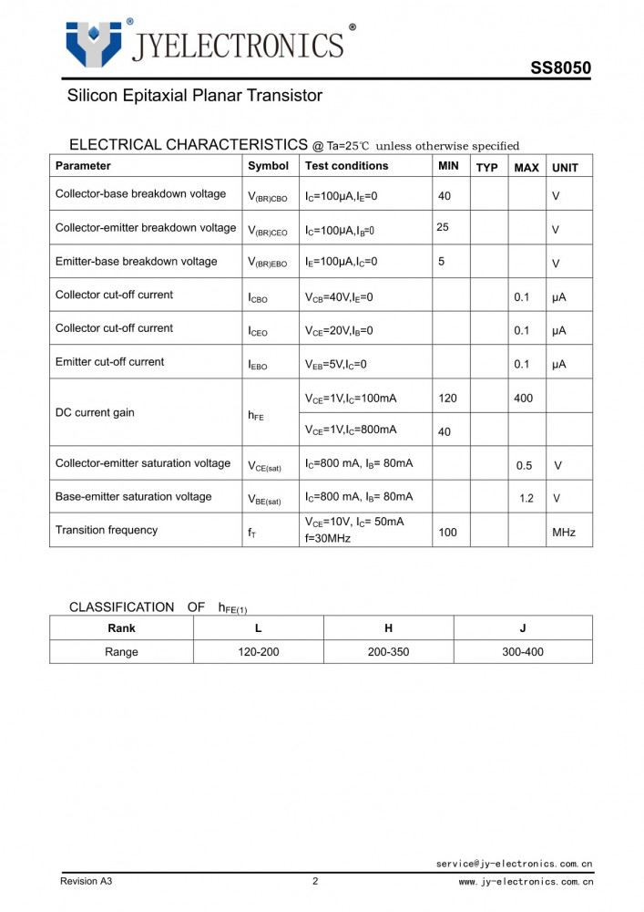 SS8050 datasheet page 2