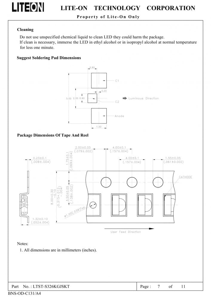 LTST-S326KGJSKT datasheet page 7