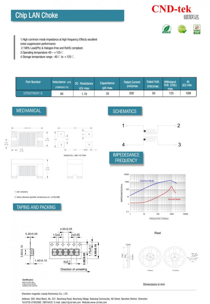 UTD3216C01 Q technical document page 1