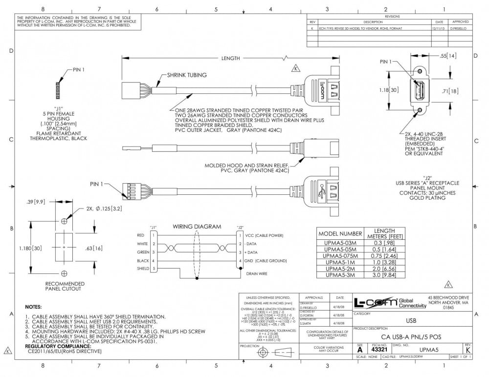 UPMA5-03M technical document page