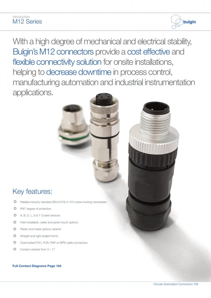 Bulgin M12 documentation page 1
