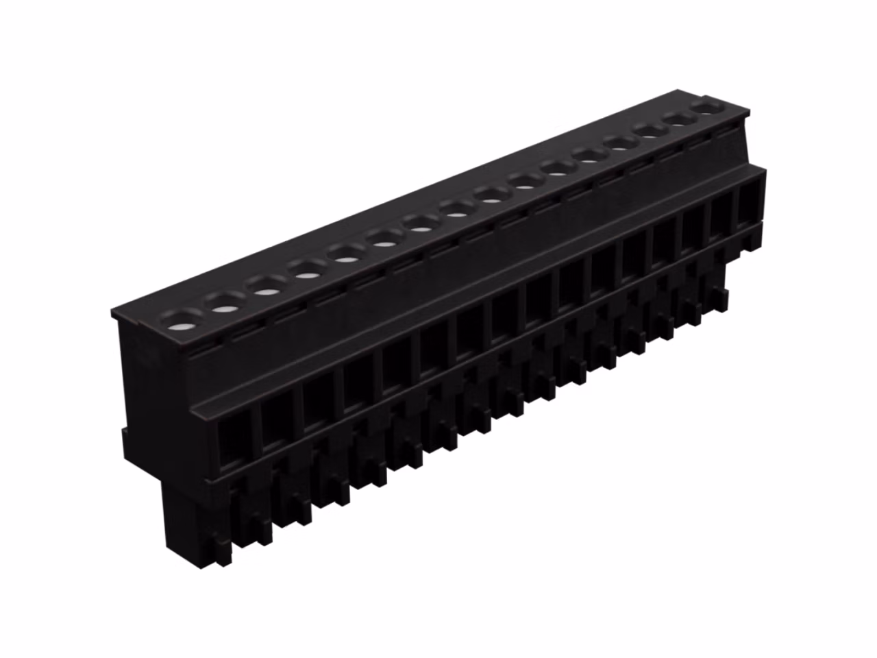 3.81mm Pitch Eurostyle Vertical Plug, Front Wire Entry, Gold (Au) Plated, Black, 16 Circuits for sale