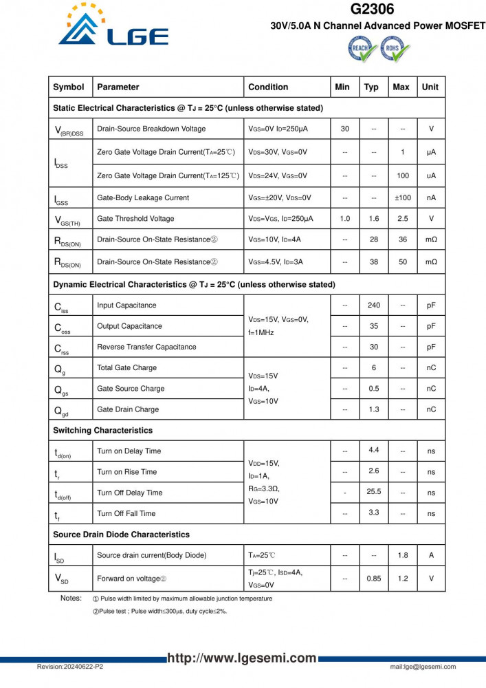 LGE G2306 datasheet page 2