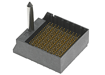 Impact 100 Ohm 6 Pair Vertical Orthogonal Route Backplane Header, Right Guided, with Endwall, 12 Columns, 216 Circuits, Pin Length 5.50mm, Plated Through Hole Dimension 0.39mm, Lead-Free
