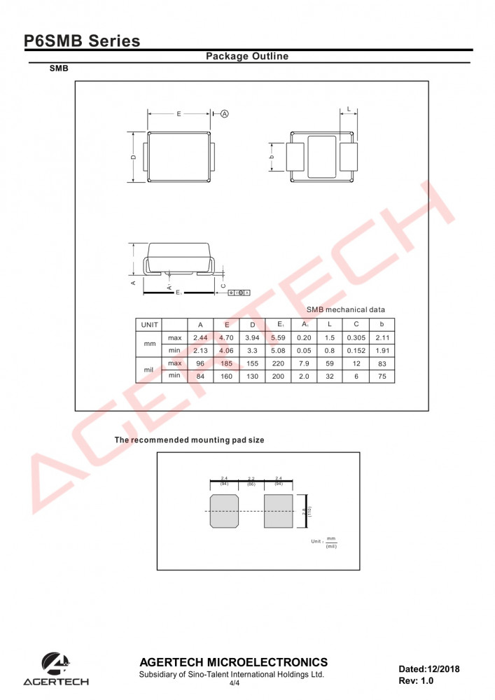 P6SMB6.8CA datasheet page 4