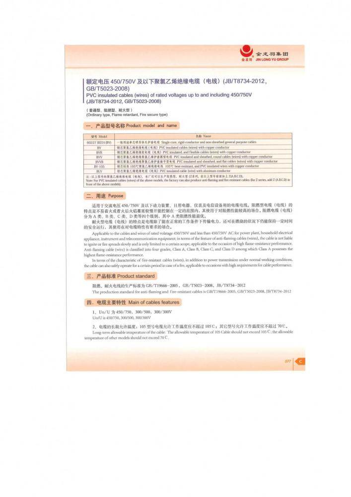 BVR product documentation page 1