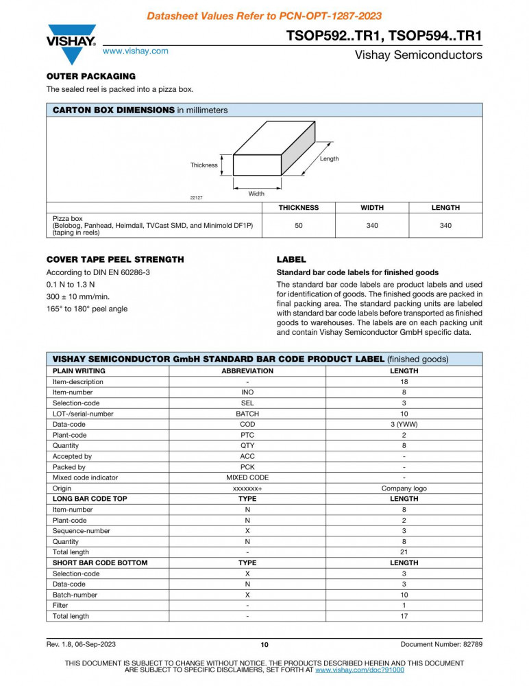 TSOP59440TR1 datasheet page 10