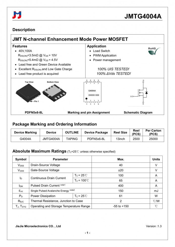 JMTG4004A datasheet page 1
