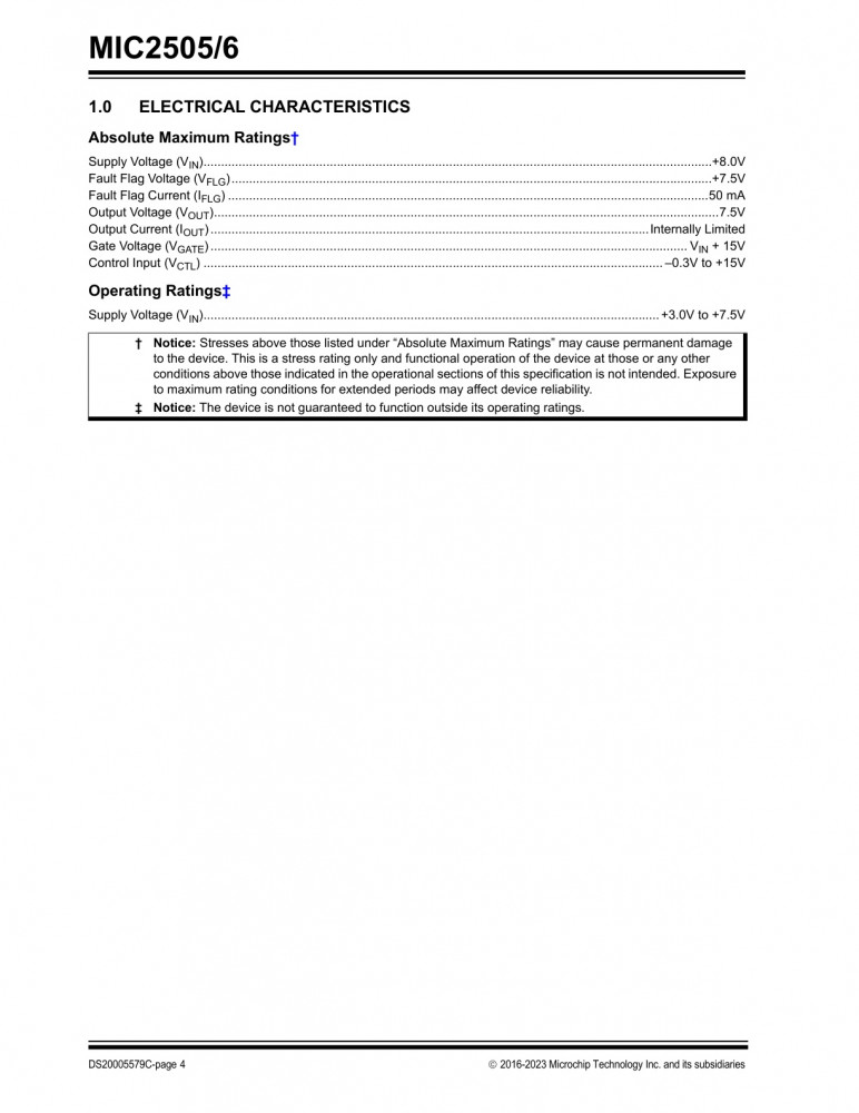 MIC2505 datasheet page 4