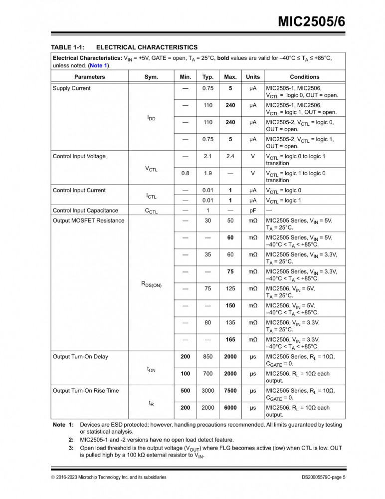 MIC2505 datasheet page 5