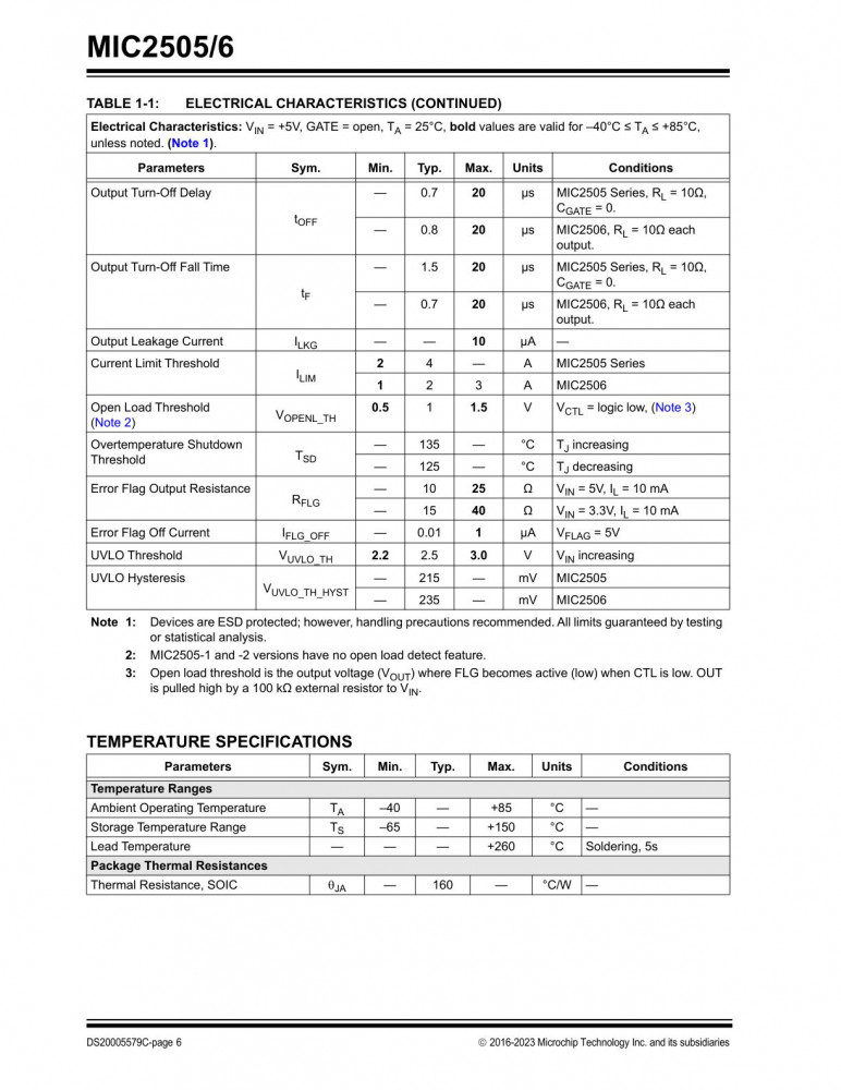 MIC2505 datasheet page 6