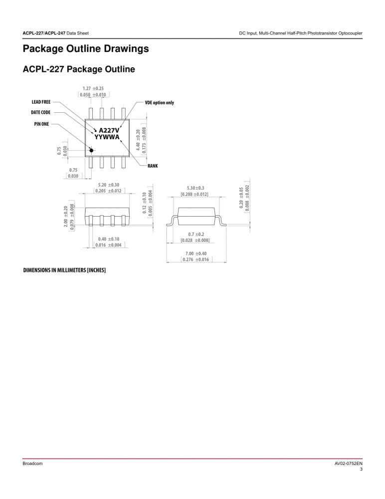 ACPL-227 and ACPL-247 datasheet page 3