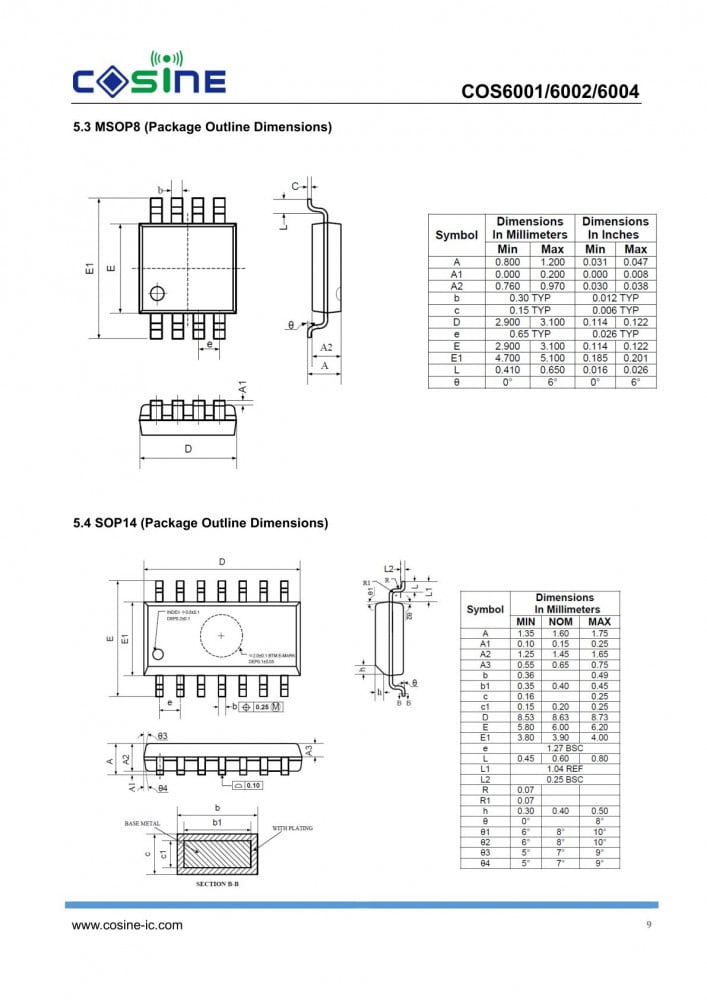 COS6002MR datasheet page 9