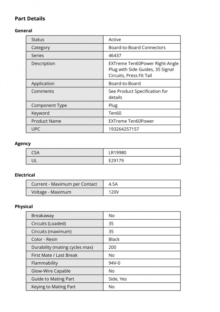 MOLEX 464373132 technical document page 2