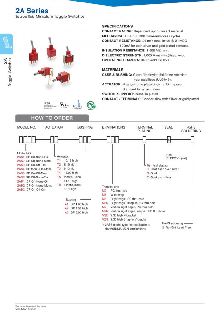 Dailywell 2AS3T1A1M2QES datasheet page 1
