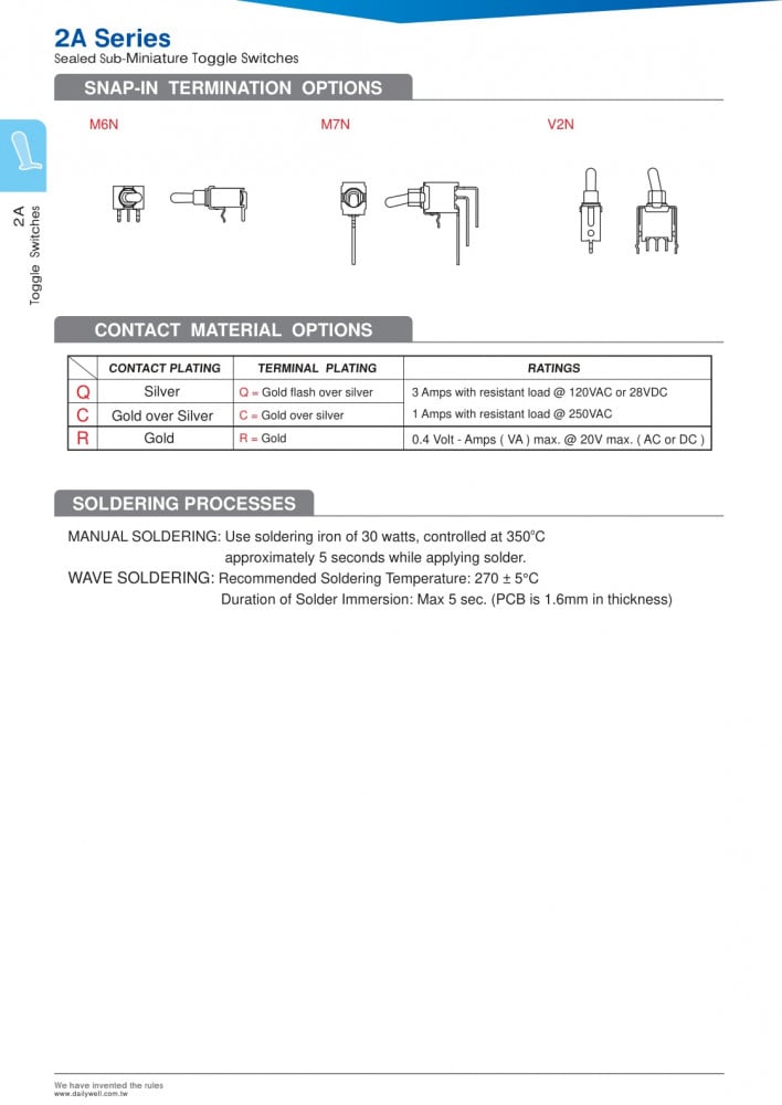 Dailywell 2AS3T1A1M2QES datasheet page 5