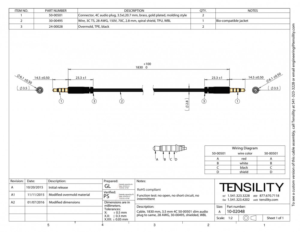 Tensility International 10-02048 product drawing
