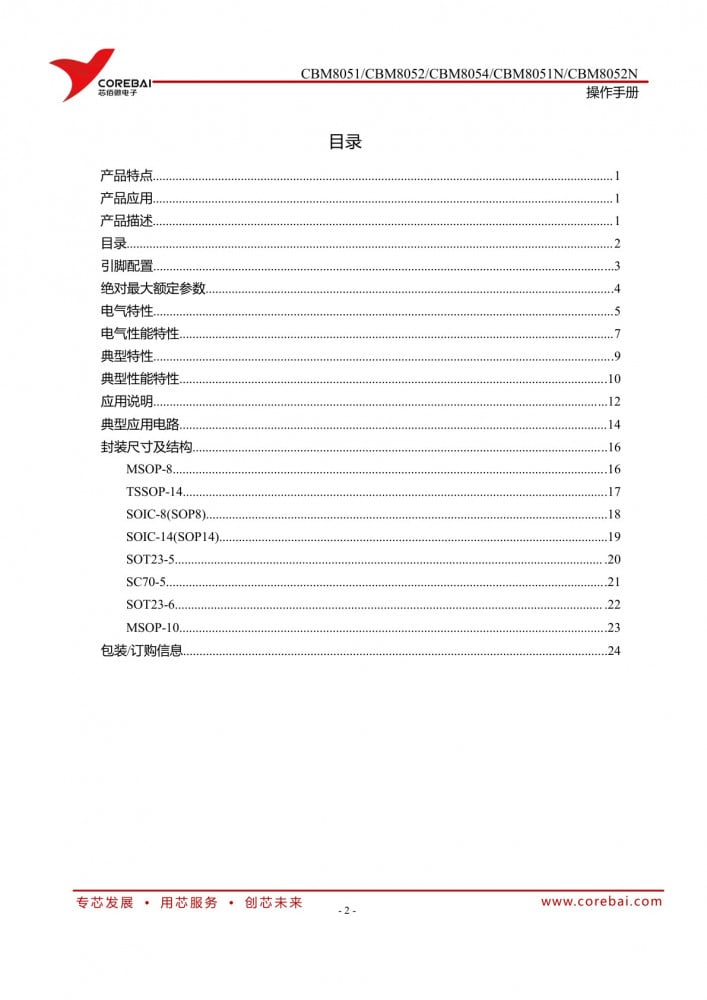 CBM8051N datasheet page 2
