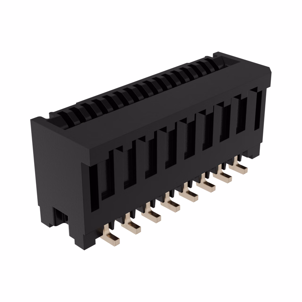 Easy-On FFC/FPC Connector, 0.50mm Pitch, Surface Mount, Vertical, Non-ZIF, Reverse Footprint, Tin Bismuth Plating, Long Terminal Type, Black, 16 Circuits for sale