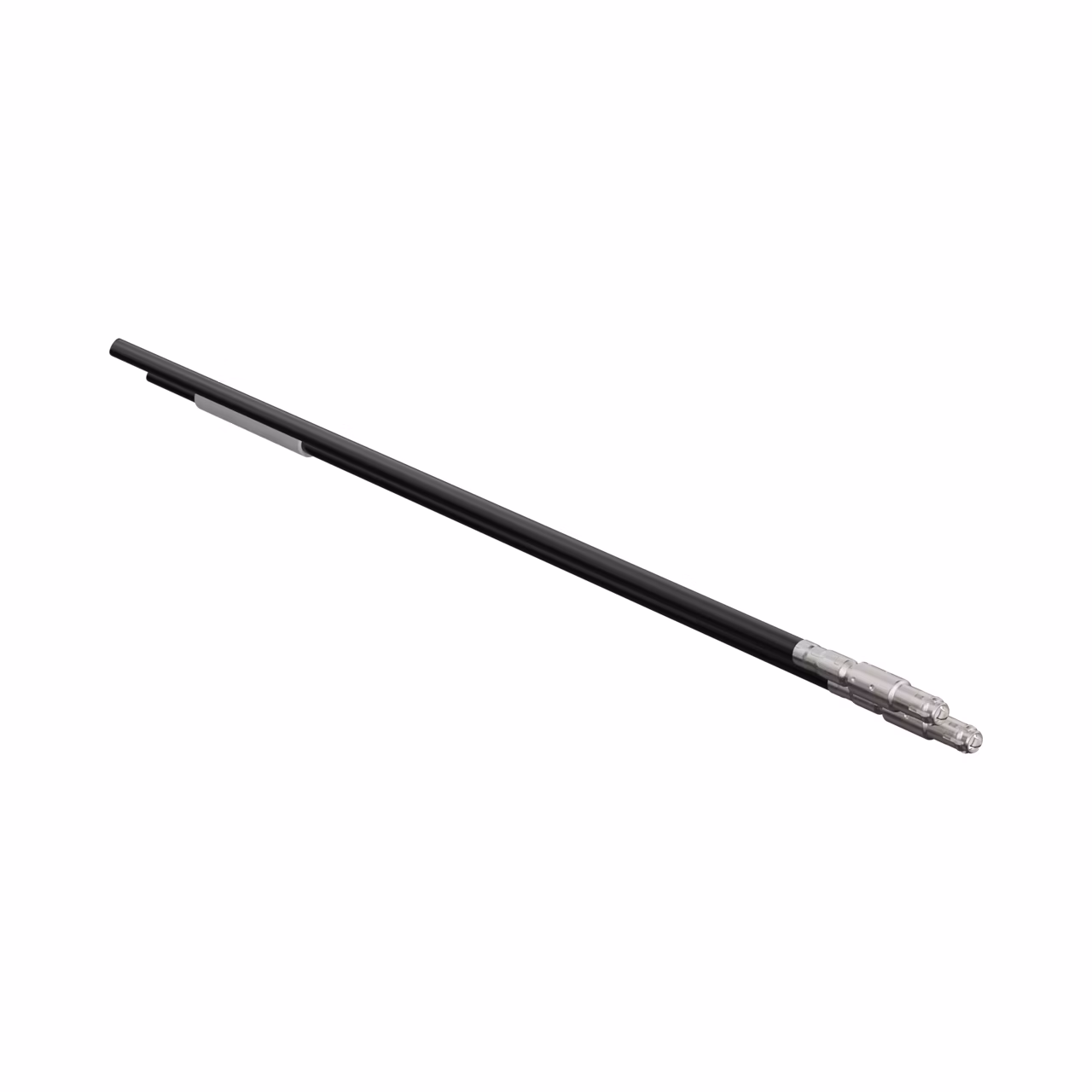 HFM Straight Plug-to-HFM Straight Jack Off-the-Shelf (OTS) Cable Assembly, Key Z Water Blue, RG-174 Cable, 2000.00mm Length, 50 Ohms