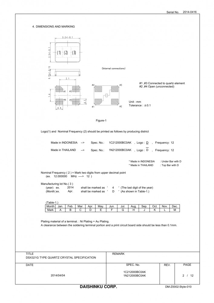 DSX321G specification page 3