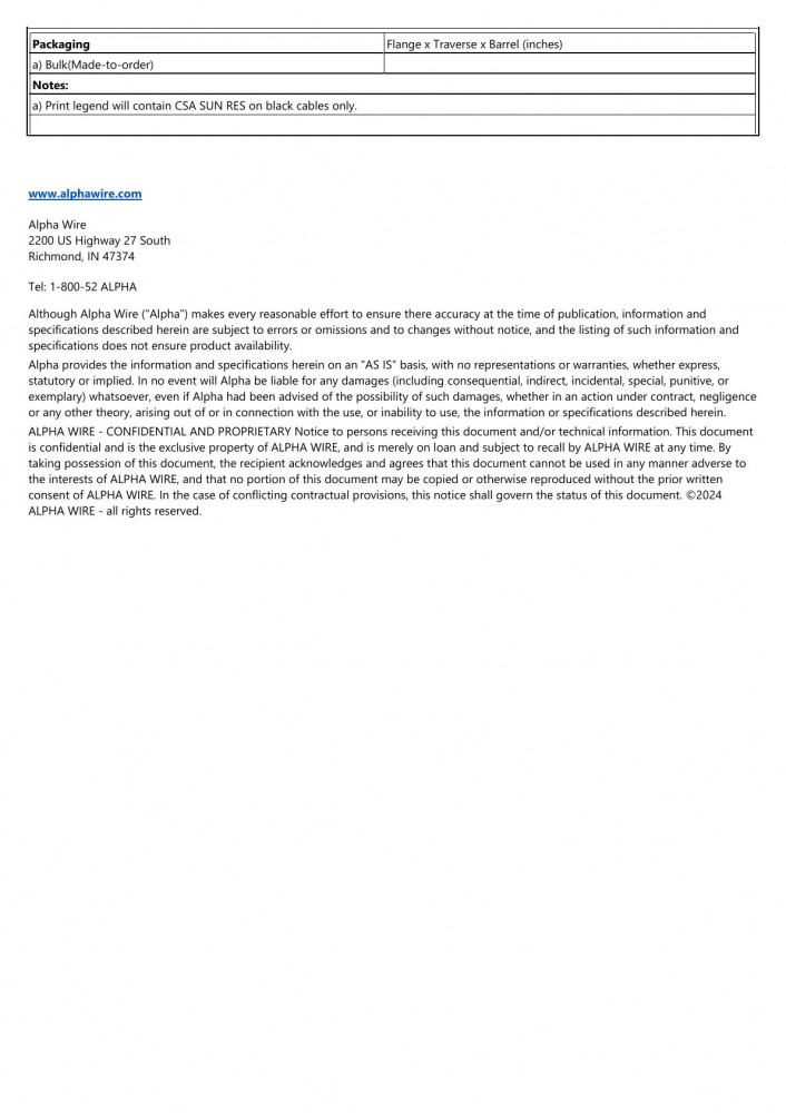 Alpha Wire 45094 BK005 technical document page 3