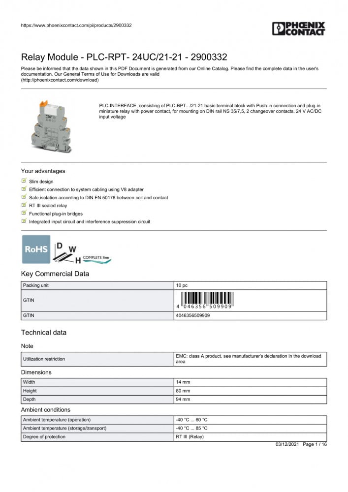 2900332 technical document page 1