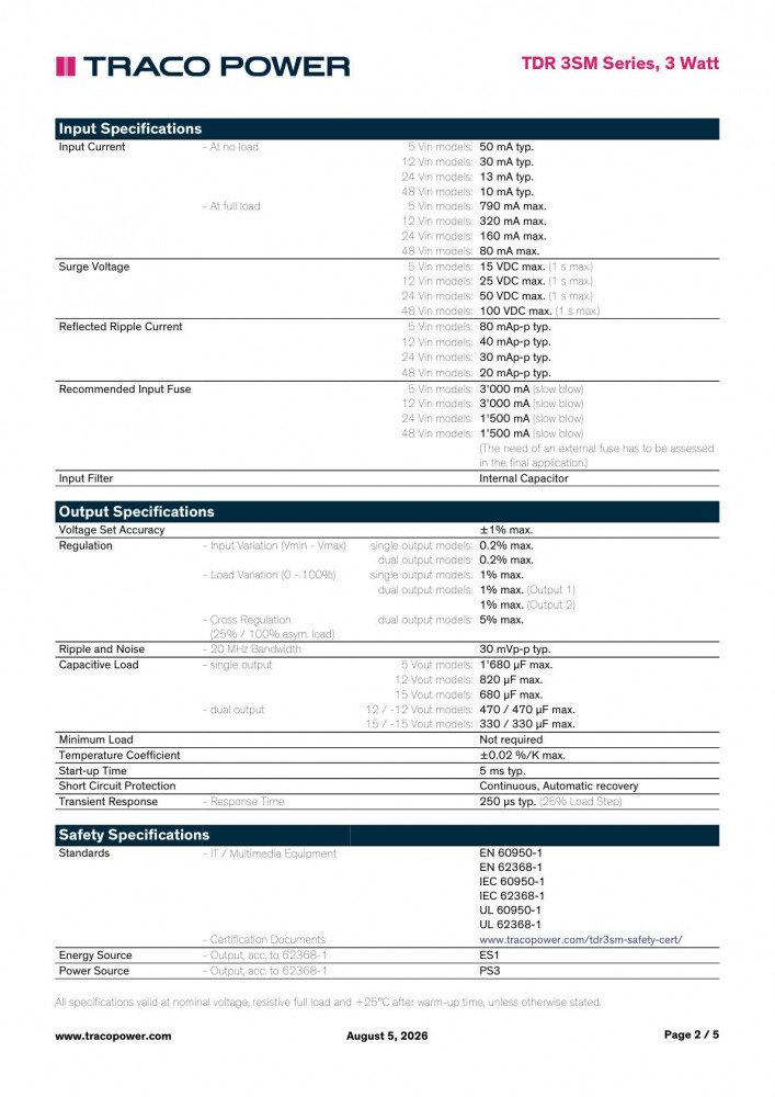 TDR 3SM datasheet page 2