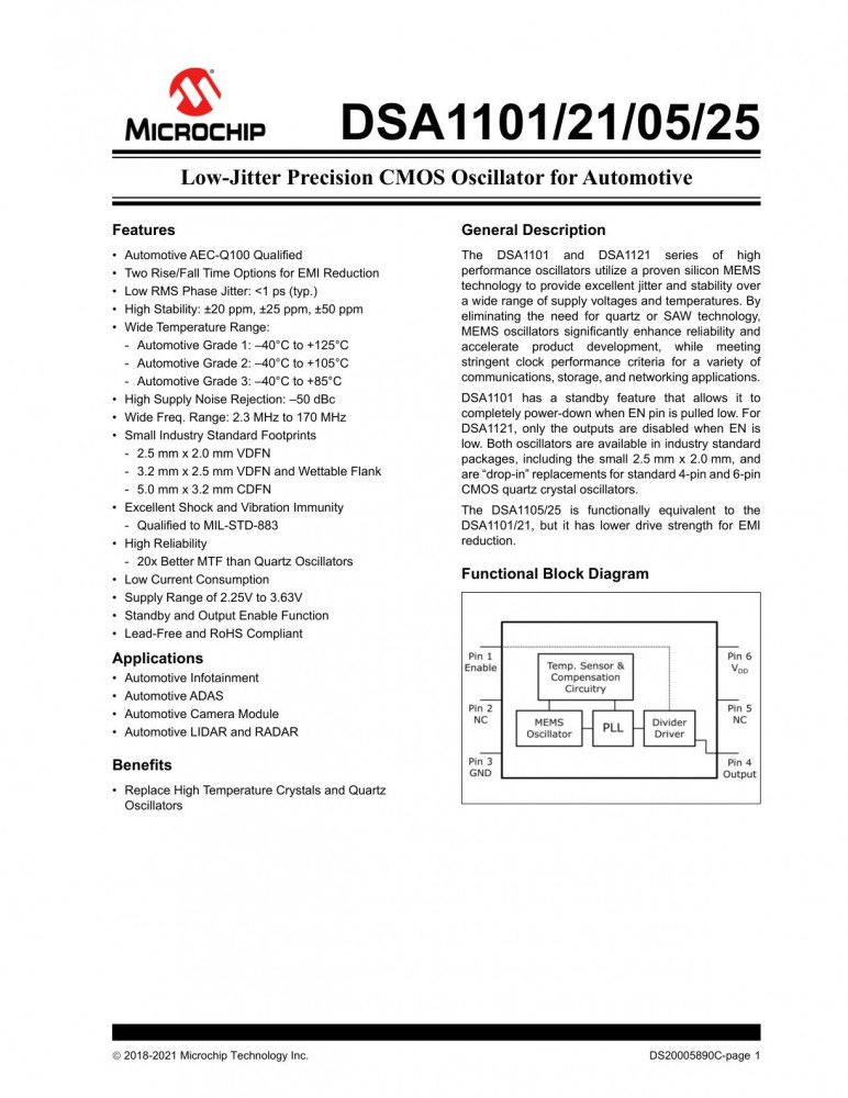 DSA1121 documentation page 1