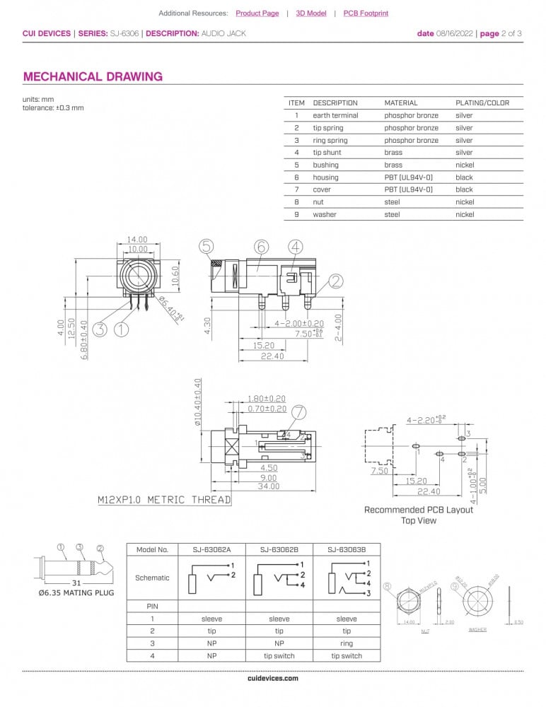 SJ-63063B datasheet page 2