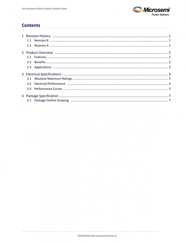 MSC010SDA120K datasheet page 2