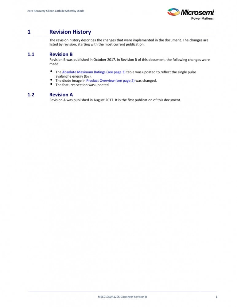 MSC010SDA120K datasheet page 3