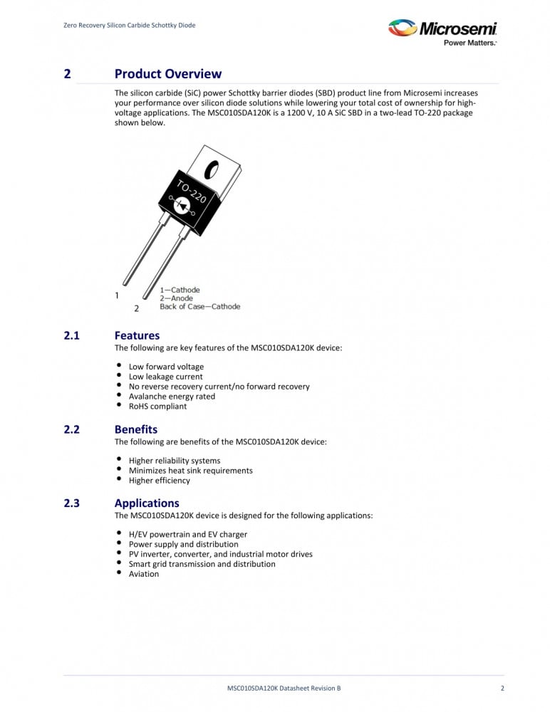 MSC010SDA120K datasheet page 4
