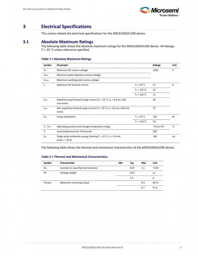MSC010SDA120K datasheet page 5
