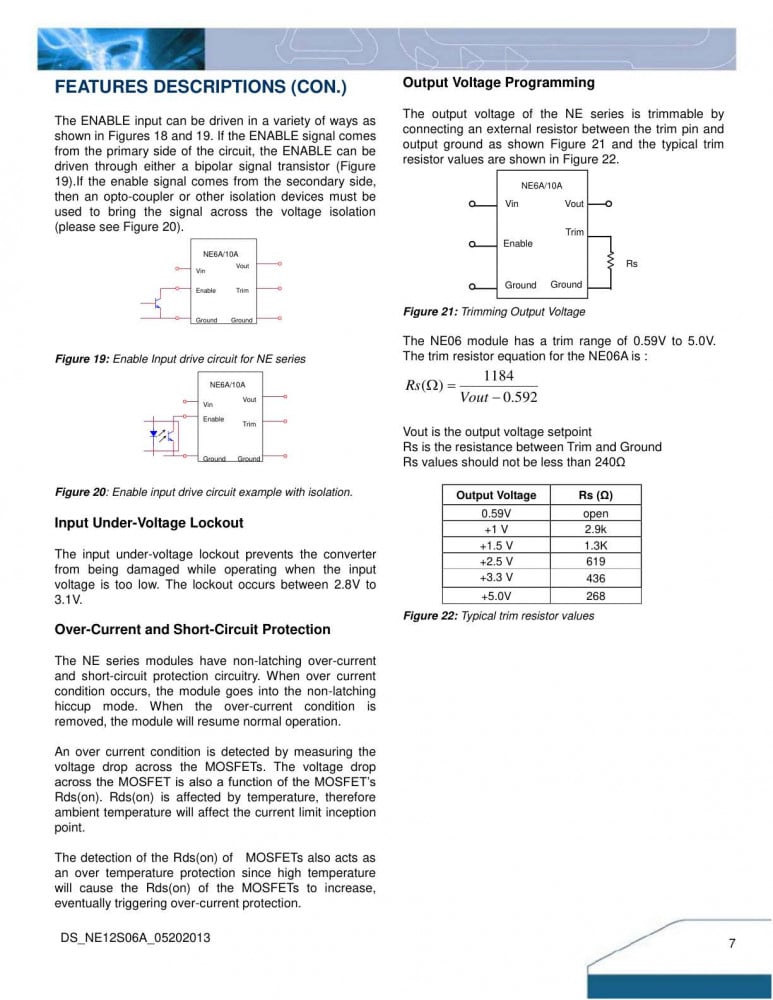 DELTA NE12S0A0V06PNFA datasheet page 7