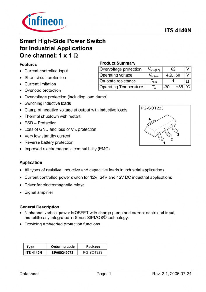 ITS4140NHUMA1 datasheet page 1