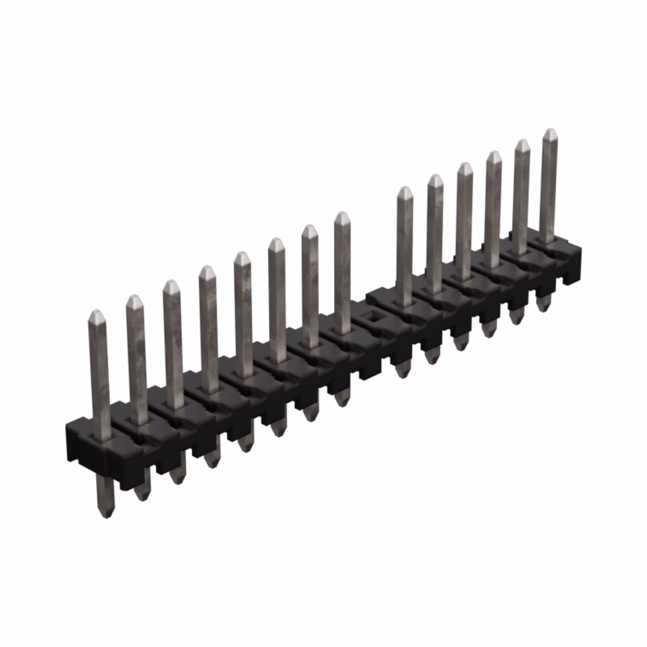 KK 396 Breakaway Header, Vertical, 12 Circuits, Circuit 7 Voided, Matte Tin (Sn) Plating, Pin Length 19.00mm for sale