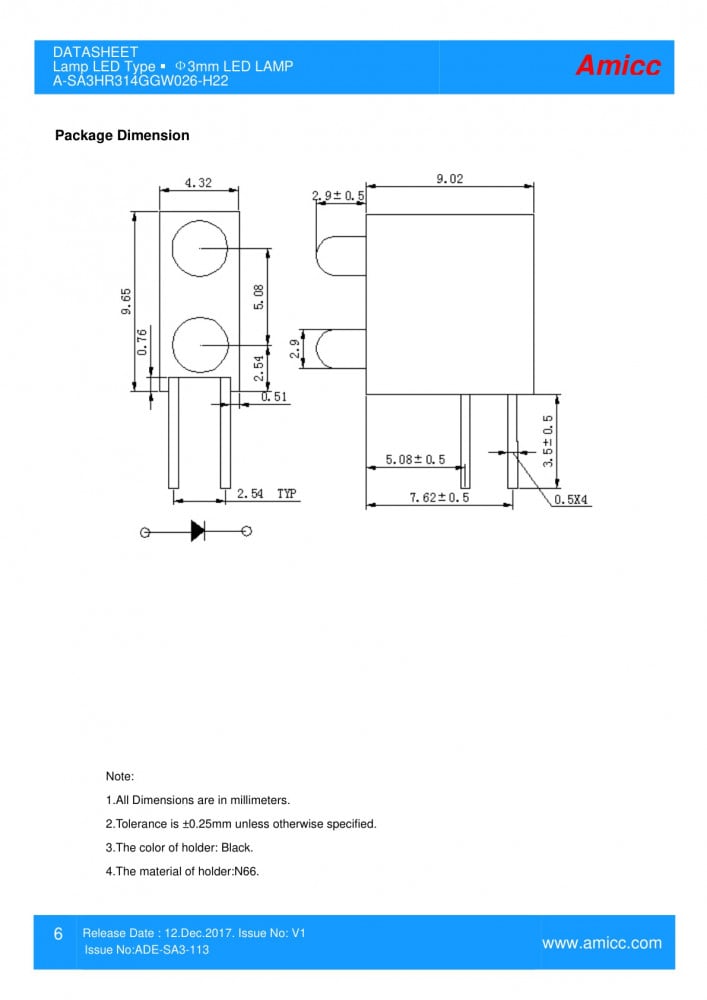 A-SA3HR314GGW026-H22 datasheet page 6