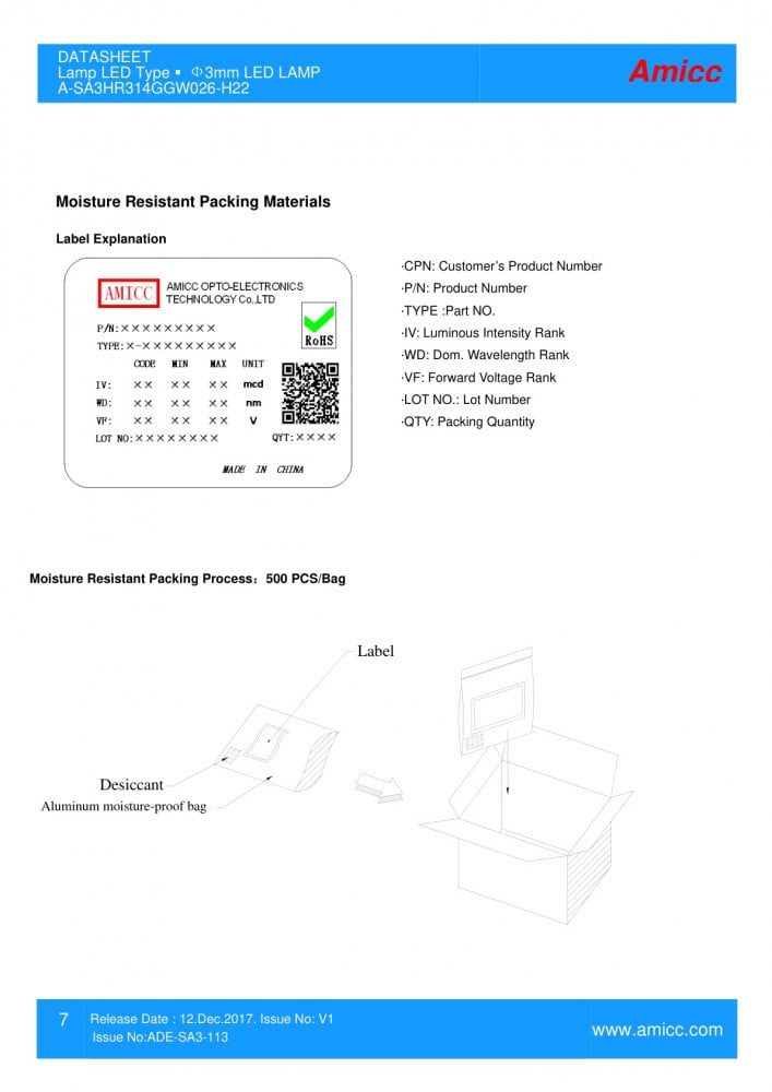 A-SA3HR314GGW026-H22 datasheet page 7
