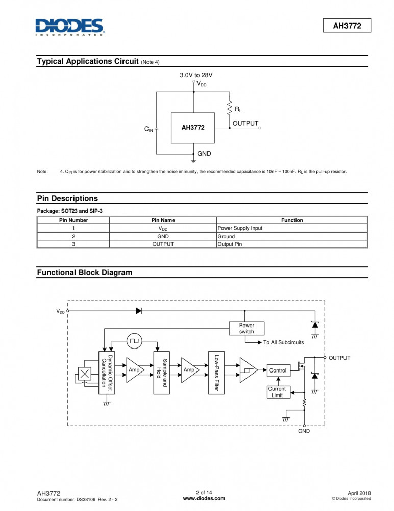 AH3772 datasheet page 2