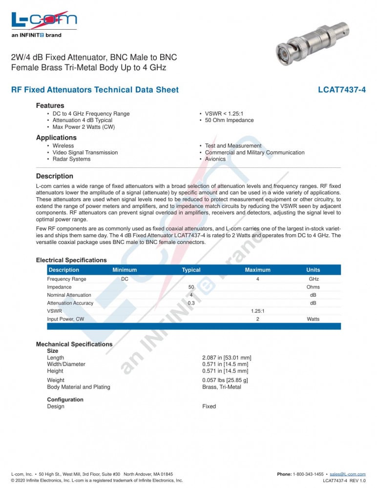 LCAT7437-4 datasheet page 1