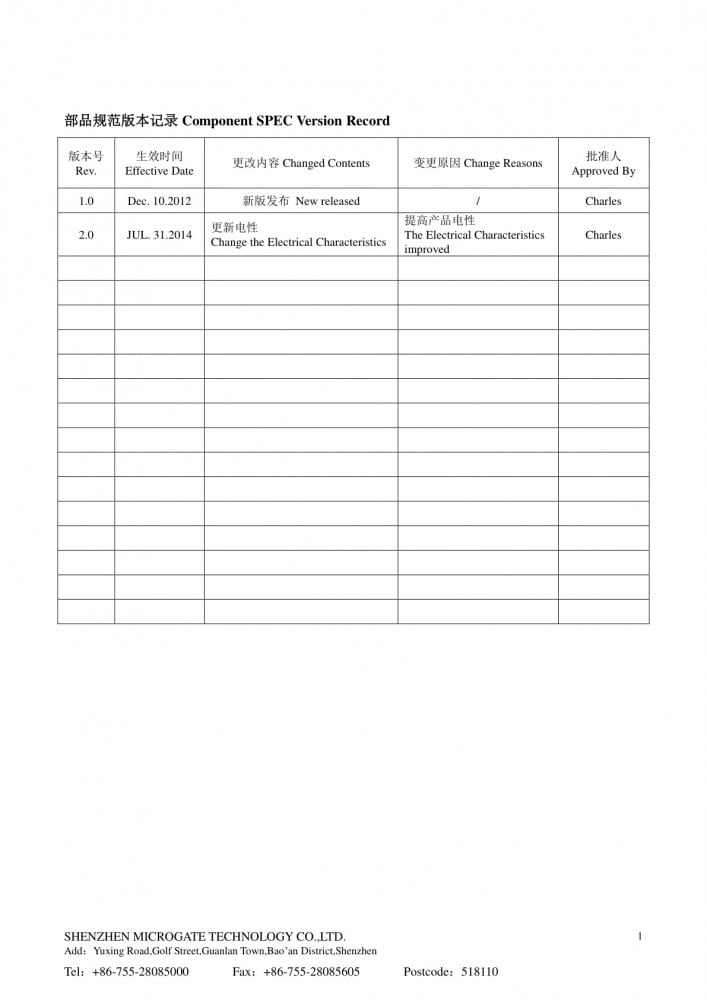 MPIT8040 specification page 3